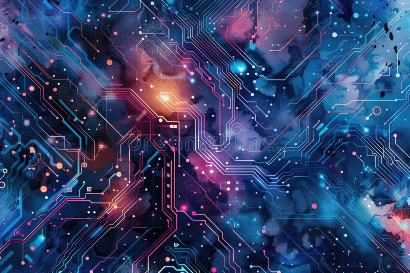 A Computer Circuit Board with Intricate Design. Perfect for Technology ...