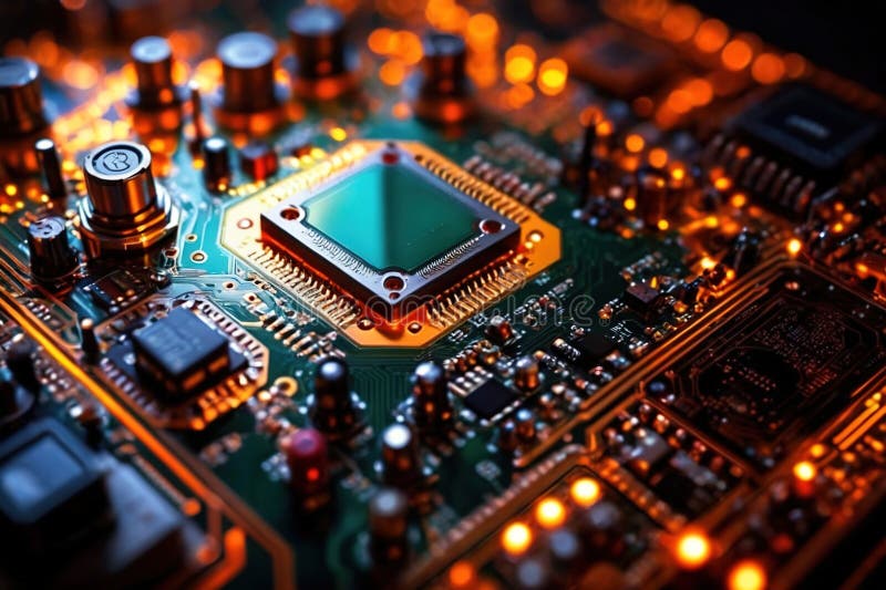Computer Circuit Board, Intricate Electronic Technology for Cpu ...