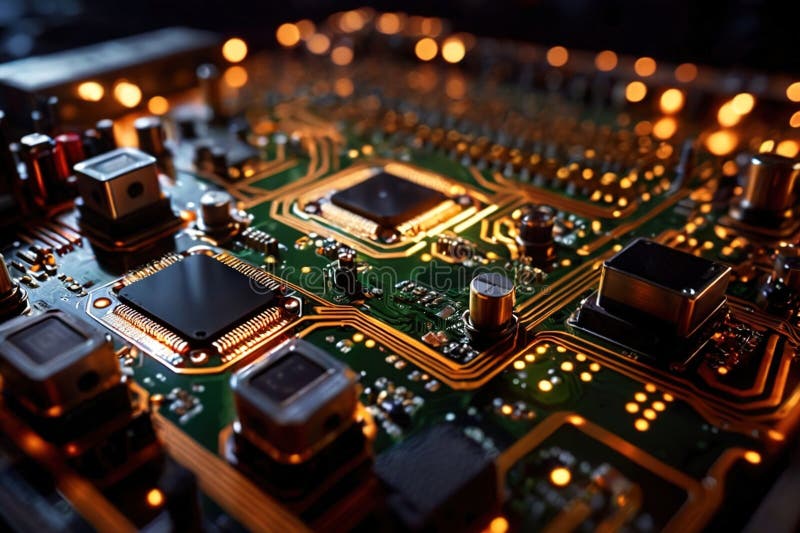 Computer Circuit Board, Intricate Electronic Technology for Cpu ...