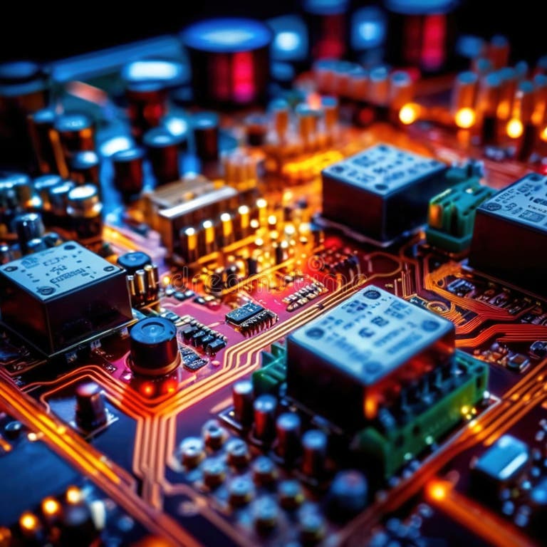Computer Circuit Board, Intricate Electronic Technology for Cpu ...
