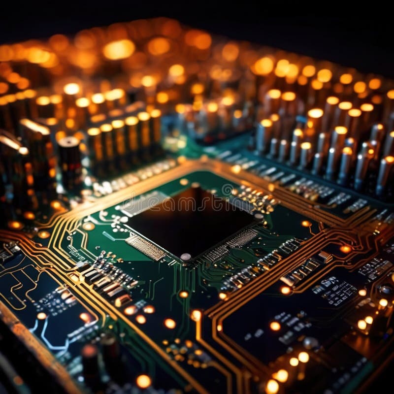 Computer Circuit Board, Intricate Electronic Technology for Cpu ...