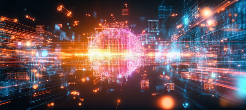 Computer Circuit Board with Many Connections Stock Photo - Image of ...