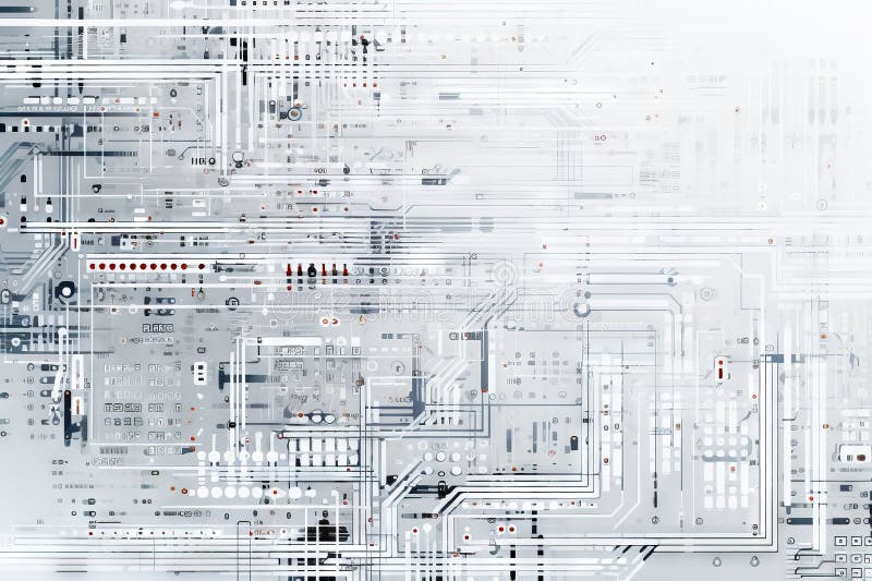 Computer Circuit Board with Many Different Colors and Sizes of Wires ...