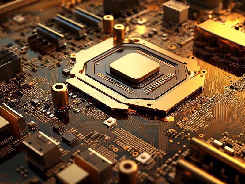 Computer Circuit Board stock illustration. Illustration of motherboard ...