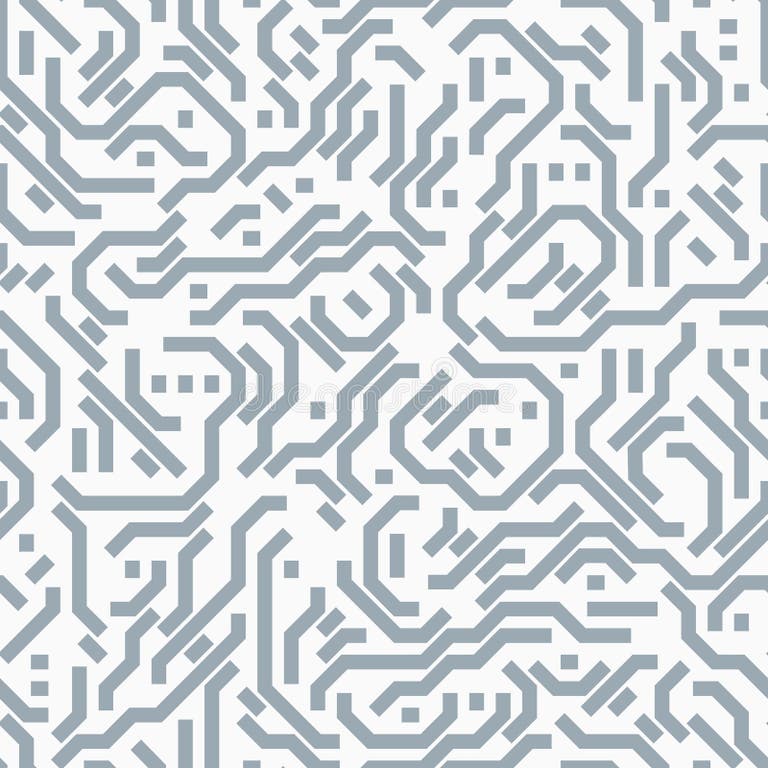 Computer Circuit Board. Seamless Pattern Stock Vector - Illustration of ...