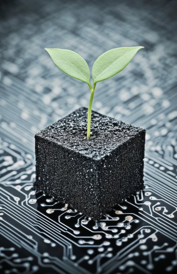 On a Computer Circuit Board, a Tiny Sprout Has Begun To Grow ...