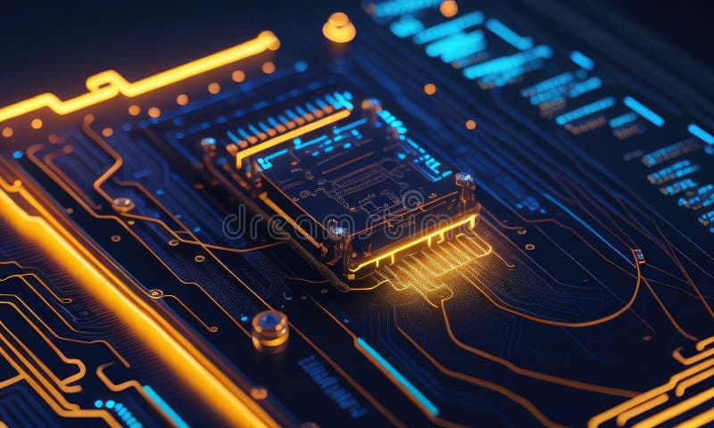 Computer Circuit Board Wallpaper Background Stock Illustration ...