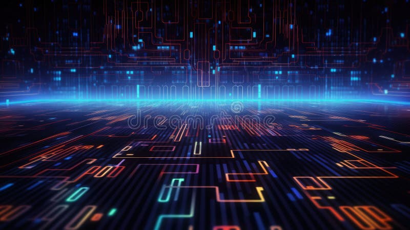 Computer Circuit Board Wallpaper Background with a Dark Tone. Stock ...