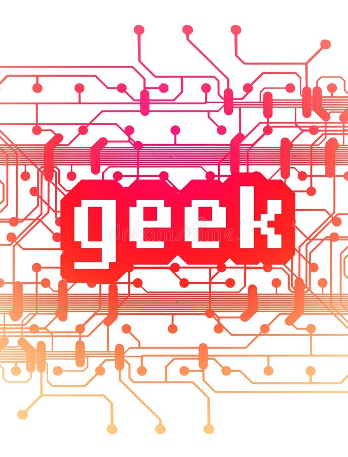 Tech Geek with Electronics stock illustration. Illustration of save ...