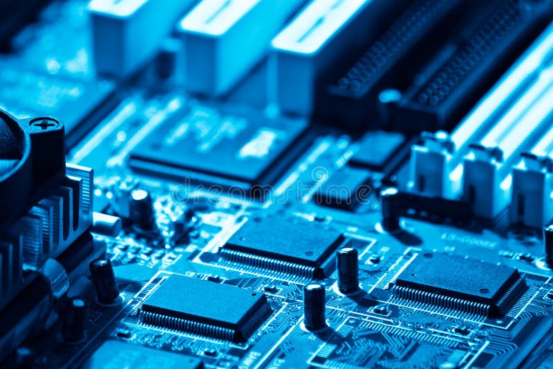 Computer circuit close-up stock photo. Image of industry - 7798040