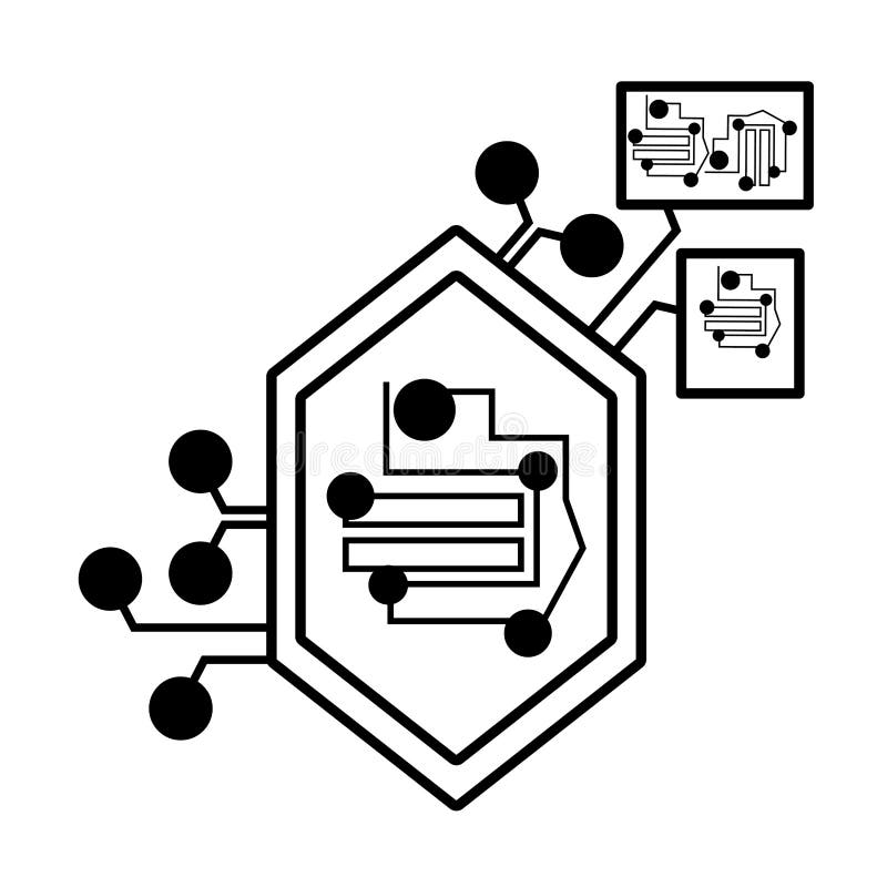 Circuit and Hexagon Background Technology, Abstract Technology C Stock ...
