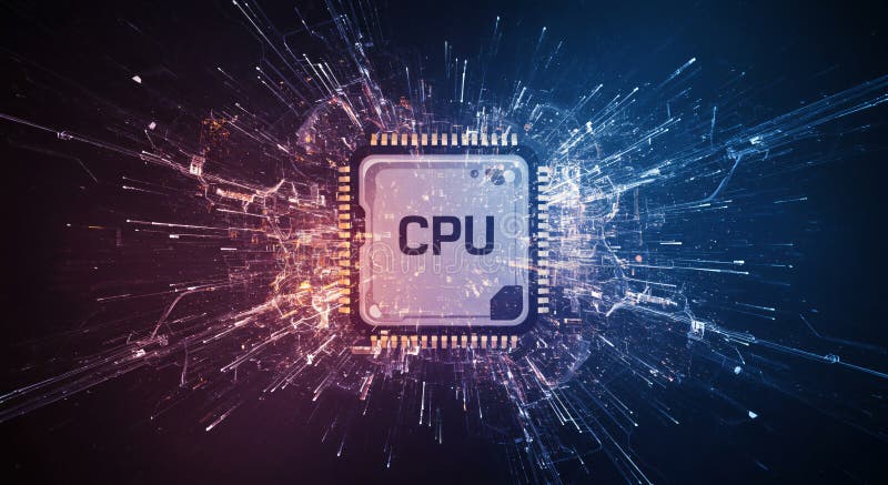 Computer Circuit Semi Conductor Chip Abstract Vector Digital Design ...