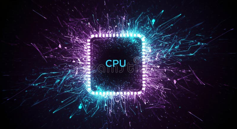 Computer Circuit Semi Conductor Chip Abstract Vector Digital Design ...