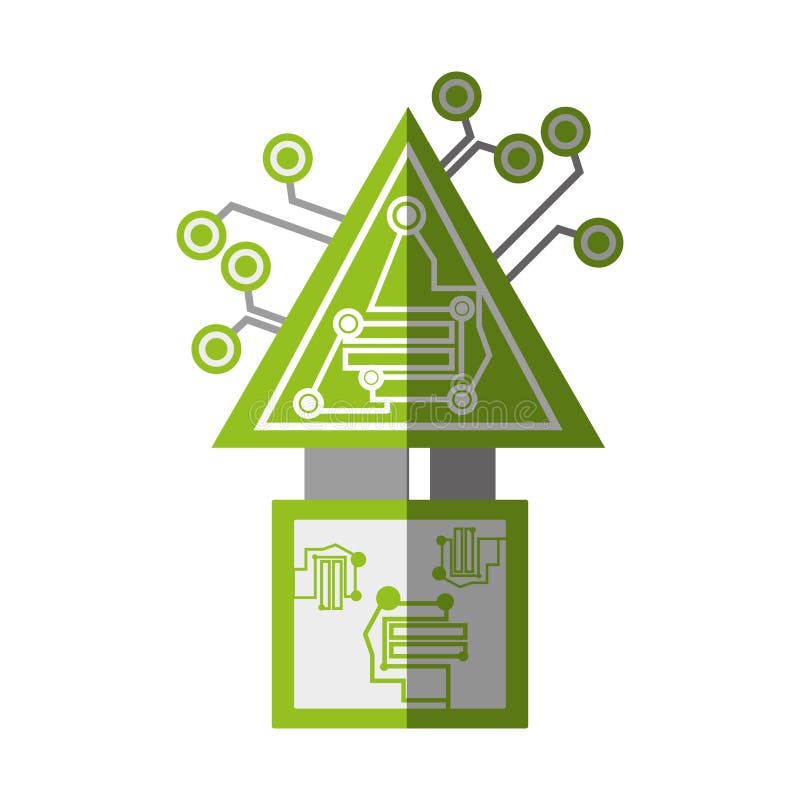 Computer Circuit Triangle Electronic Component Stock Illustration ...