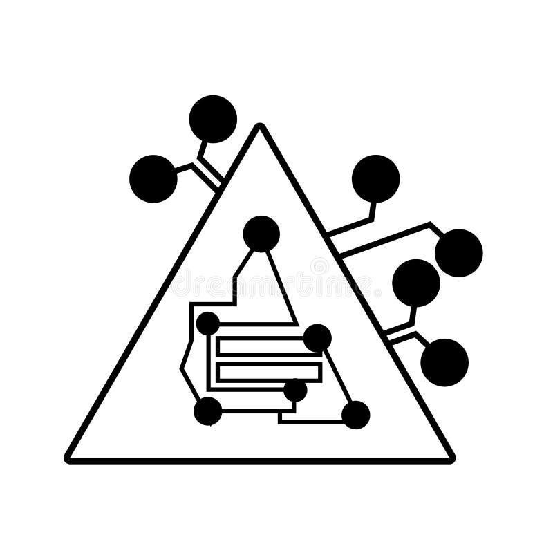 Binary pyramid stock illustration. Illustration of internet - 1460508