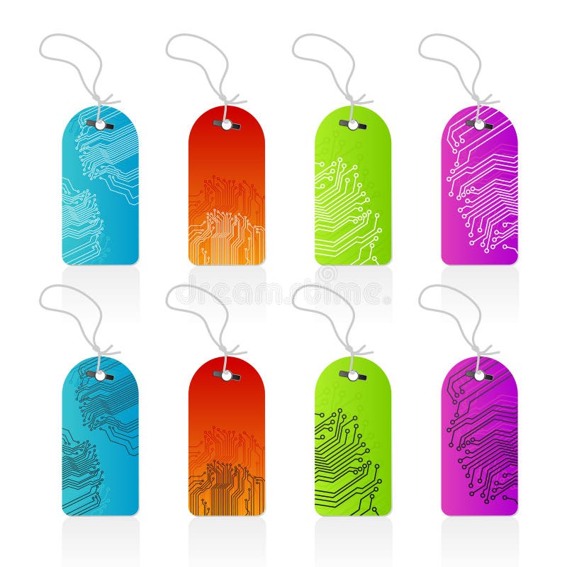 Computer Circuitry Retail Tags Stock Vector - Illustration of ...