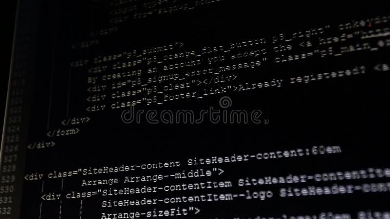 On The Monitor Initial Codes Are Entered The Source Code The Text Of The Computer Program Stock