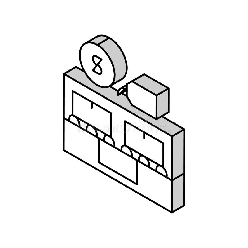 Computer Class Rental Isometric Icon Vector Illustration Stock Vector ...
