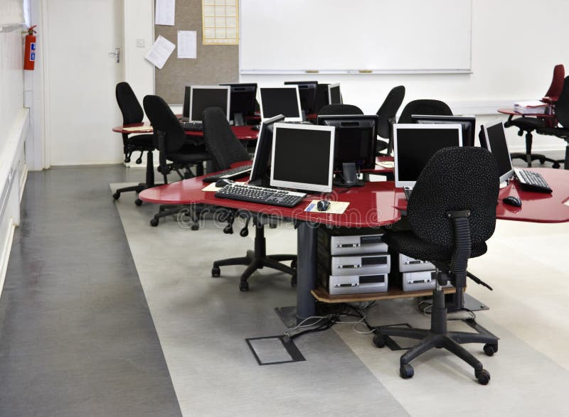 Computer classroom stock photo. Image of desk, technology - 31628682
