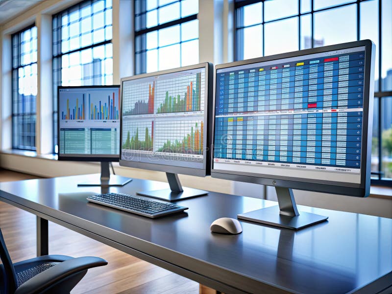 Computer Classroom Classroom Stock Photo - Image of display, network ...