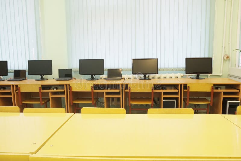 Computer classroom stock photo. Image of class, inside - 55866344