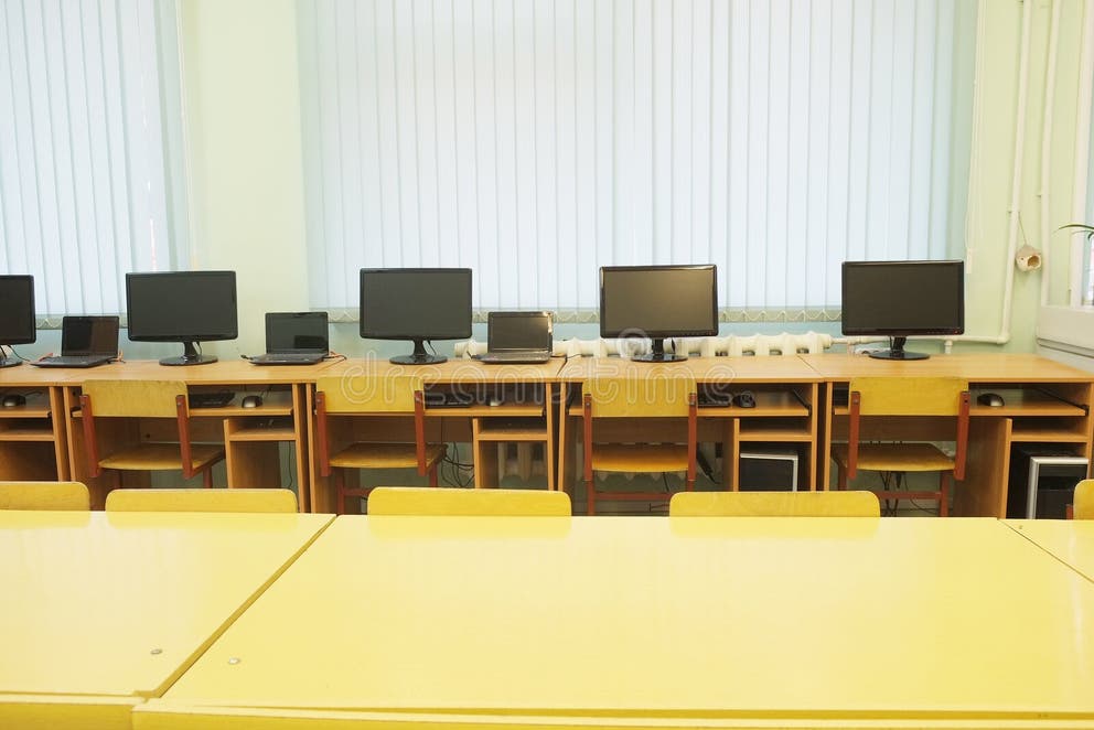 Computer classroom stock photo. Image of class, inside - 55866344