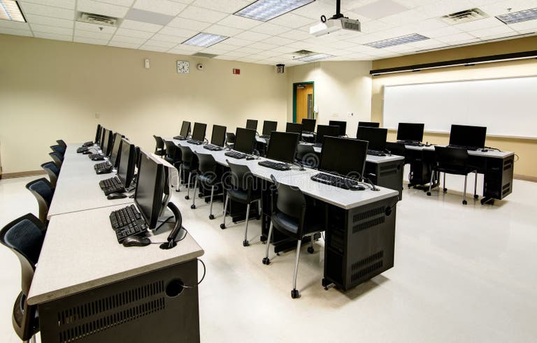 Computer classroom stock photo. Image of desk, technology - 31628682
