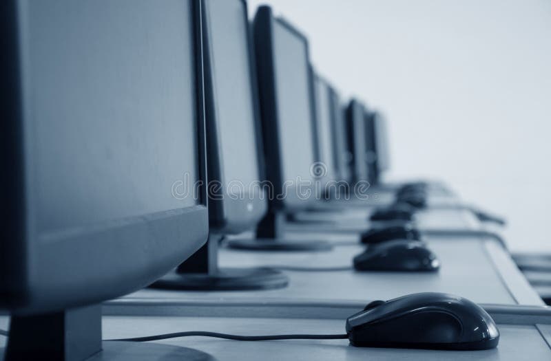 Computer classroom stock image. Image of office, place - 39129955