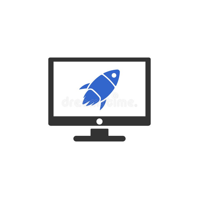 Computer clean up icon stock vector. Illustration of astronaut - 222784120