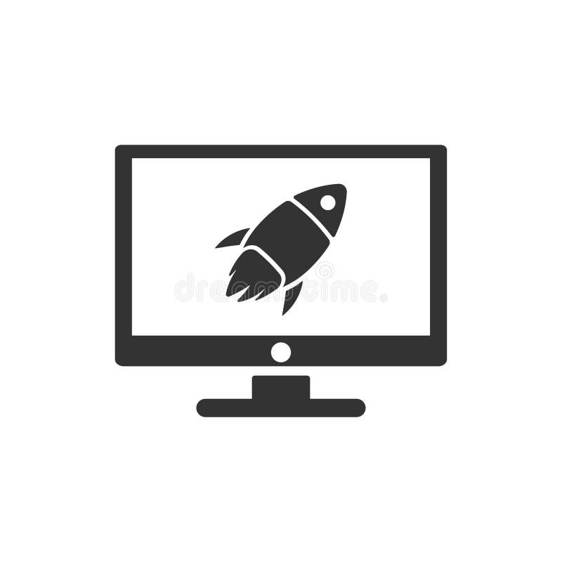 Computer clean up icon stock vector. Illustration of circle - 221752428