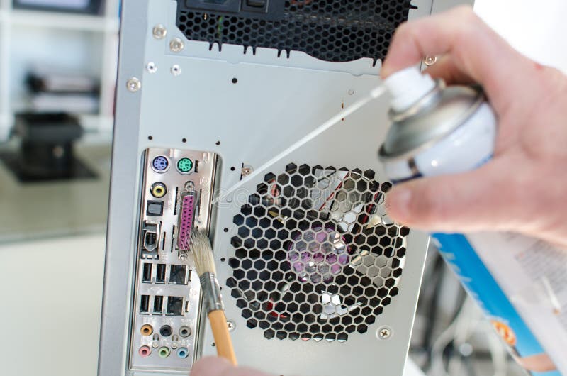 Computer cleaning stock photo. Image of board, person - 33678432