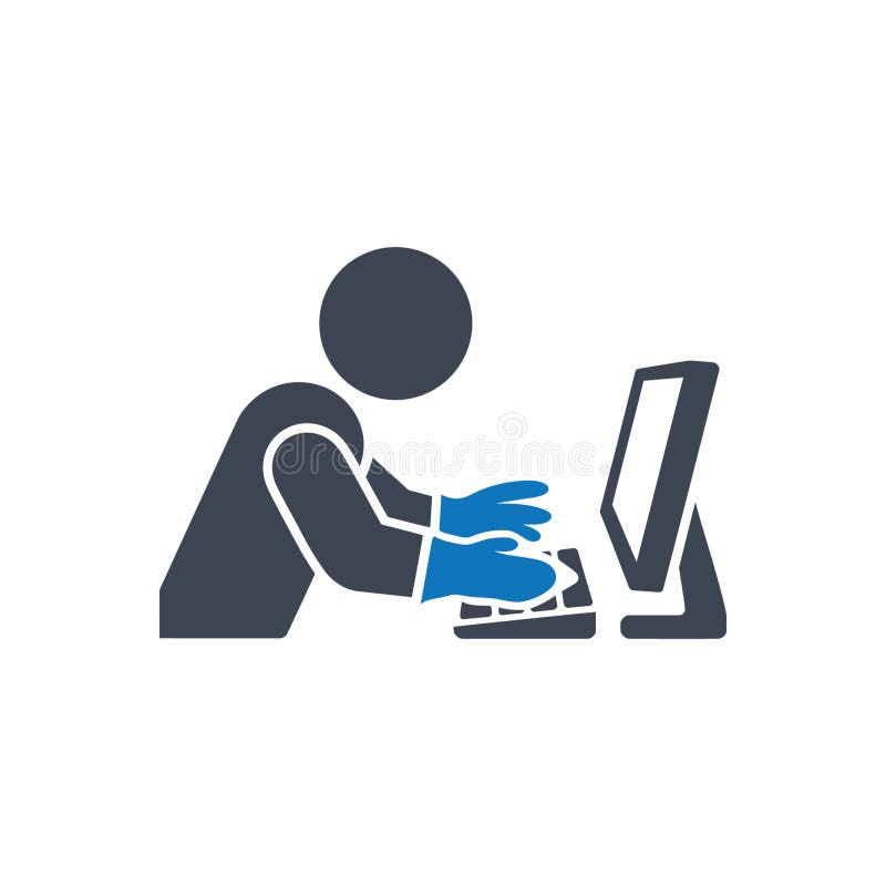 Computer Cleaning Service Icon Stock Vector - Illustration of keyboard ...