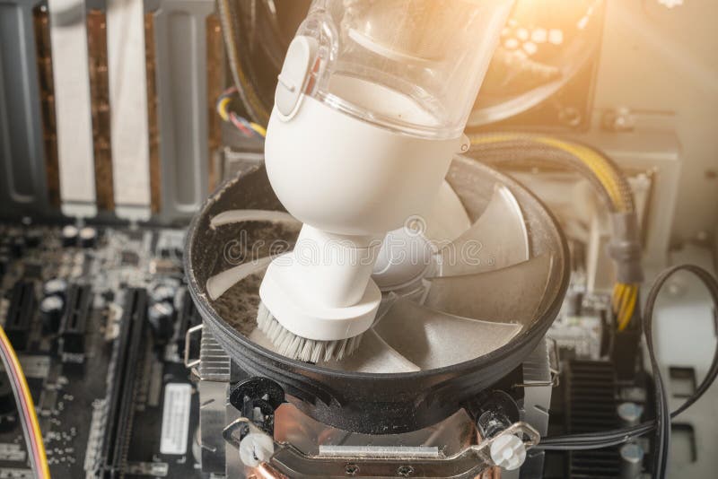 Computer Cleaning with a Small Vacuum Cleaner, Computer Maintenance ...