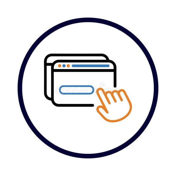 Computer, Click, Web, Browser, Browser Click Icon Stock Vector ...