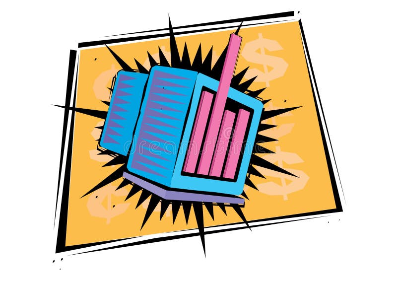 Computer Clip Art and Illustrations with Yellow Background Stock Vector ...