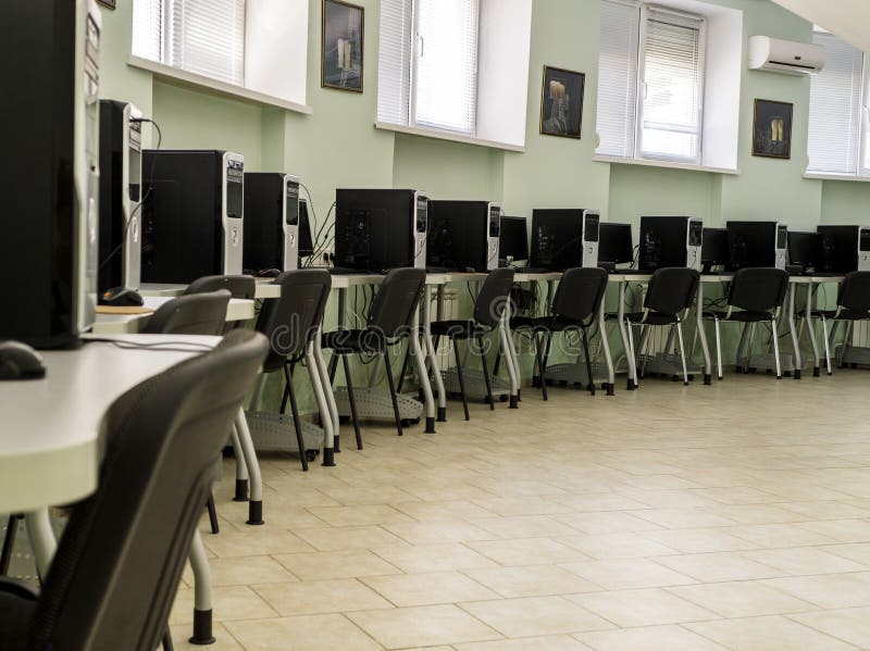 Computer Club, Computer Class Stock Image - Image of laboratory ...