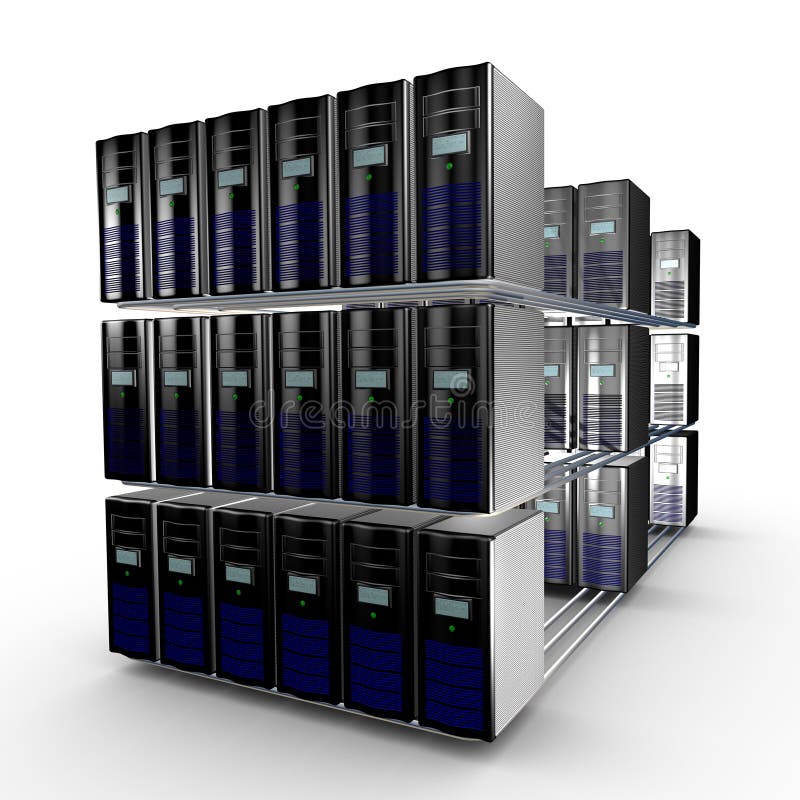 Computer cluster stock illustration. Illustration of availability ...