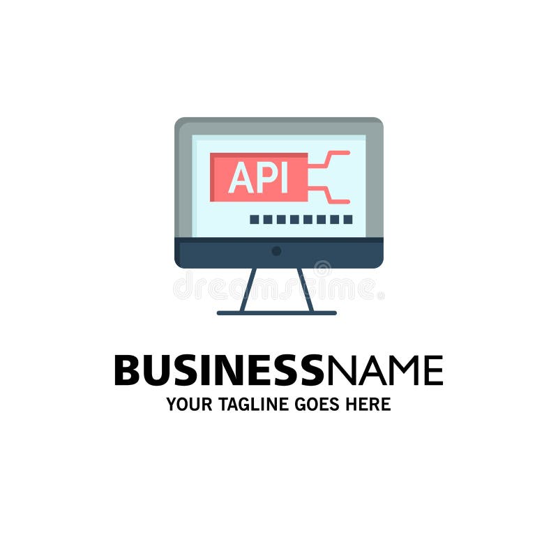 Computer, Code, Coding, Education Business Logo Template. Flat Color ...