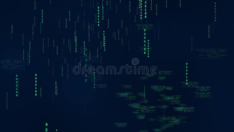Matrix Hexadecimal Data Flowing in Cyberspace Animation Stock Footage ...