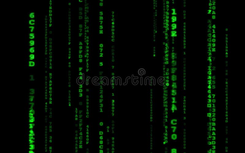 Computer Code Falling Matrix Style. Stock Video - Video of internet ...