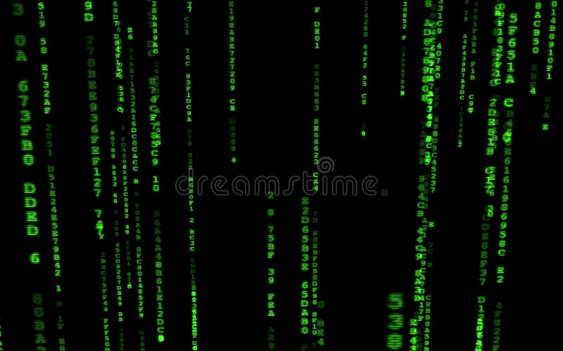 Computer Code Falling Matrix Style. Stock Illustration - Illustration ...
