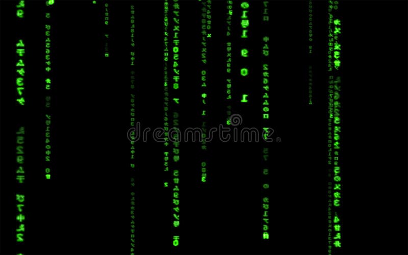 Computer Code Falling Matrix Style. Stock Illustration - Illustration ...