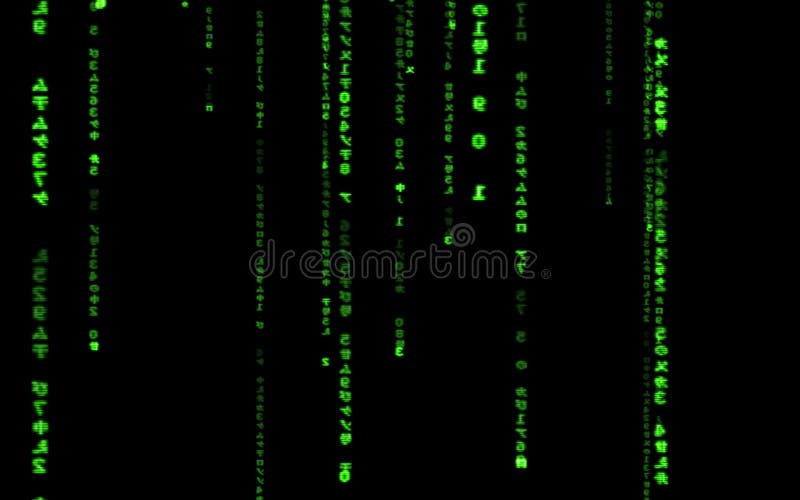 Computer Code Falling Matrix Style. Stock Illustration - Illustration ...