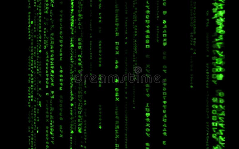 Computer Code Falling Matrix Style. Stock Illustration - Illustration ...