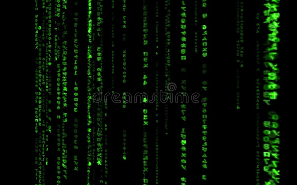 Computer Code Falling Matrix Style. Stock Illustration - Illustration ...