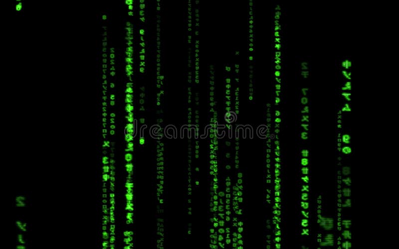 Computer Code Falling Matrix Style. Stock Illustration - Illustration ...