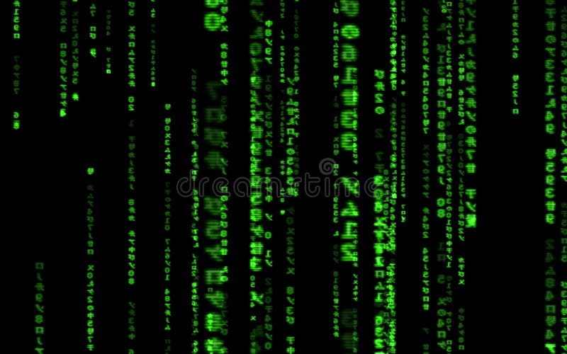 Computer Code Falling Matrix Style. Stock Illustration - Illustration ...