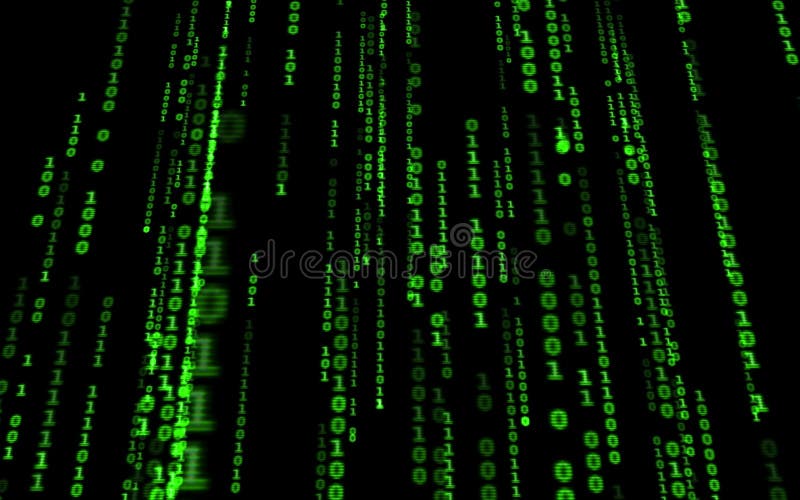 Computer Code Falling Matrix Style. Stock Illustration - Illustration ...