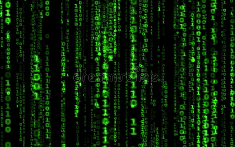 Computer Code Falling Matrix Style. Stock Illustration - Illustration ...