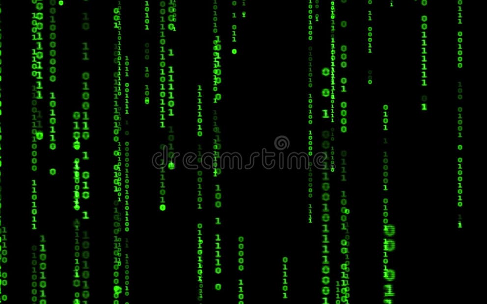 Computer Code Falling Matrix Style. Stock Illustration - Illustration ...